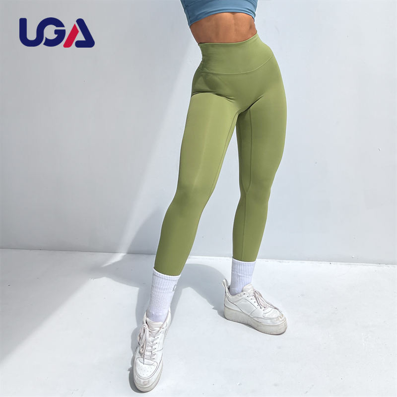 High Waist Tight Sweat Shiny Gym Workout Yoga Pants Push Up V Shape ...