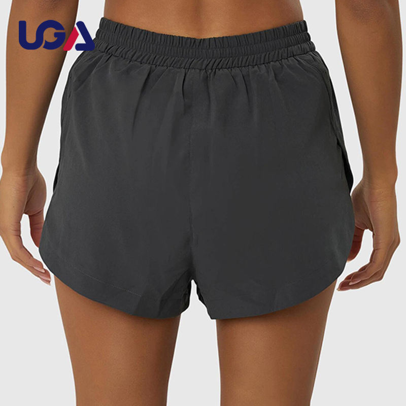 OEM Liner 2 in 1 Drawstring Waist Running Women Athletic Fitness Sports ...