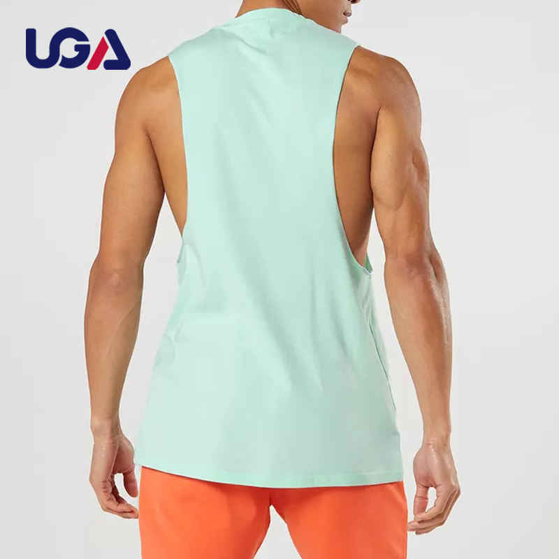 Custom Men’s fitness Tank Tops Gym Breathable Gyms Running Tank Top - uga