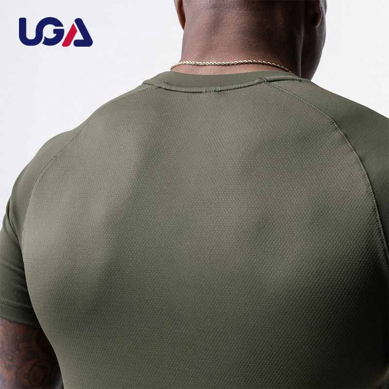 Gym Workout Fast Dry Custom Logo Men Slim Fit Mesh T Shirt Activewear ...