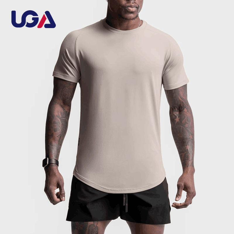 Gym Workout Fast Dry Custom Logo Men Slim Fit Mesh T Shirt Activewear ...