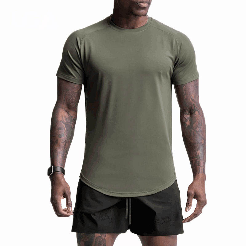 Gym Workout Fast Dry Custom Logo Men Slim Fit Mesh T Shirt Activewear ...
