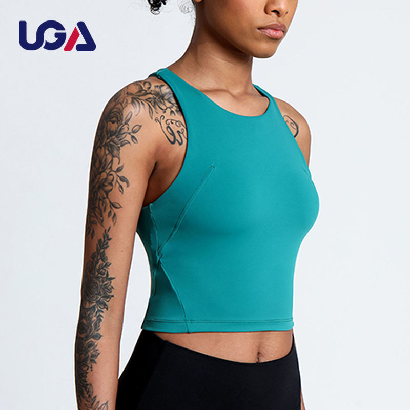 Custom Woman Active Wear Yoga Fitness Tight Vest Quick Dry Fitting ...