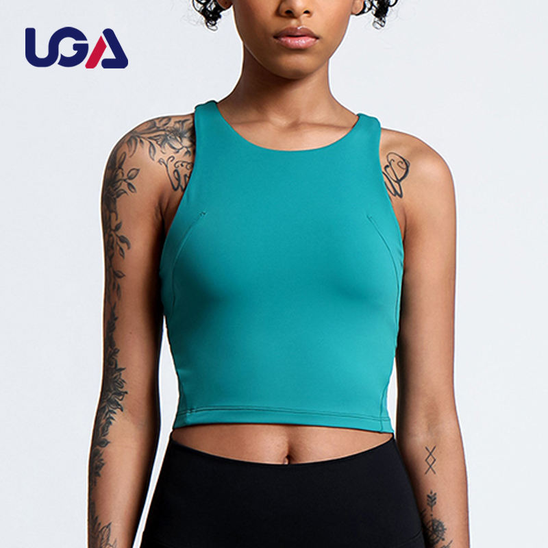 Custom Woman Active Wear Yoga Fitness Tight Vest Quick Dry Fitting ...